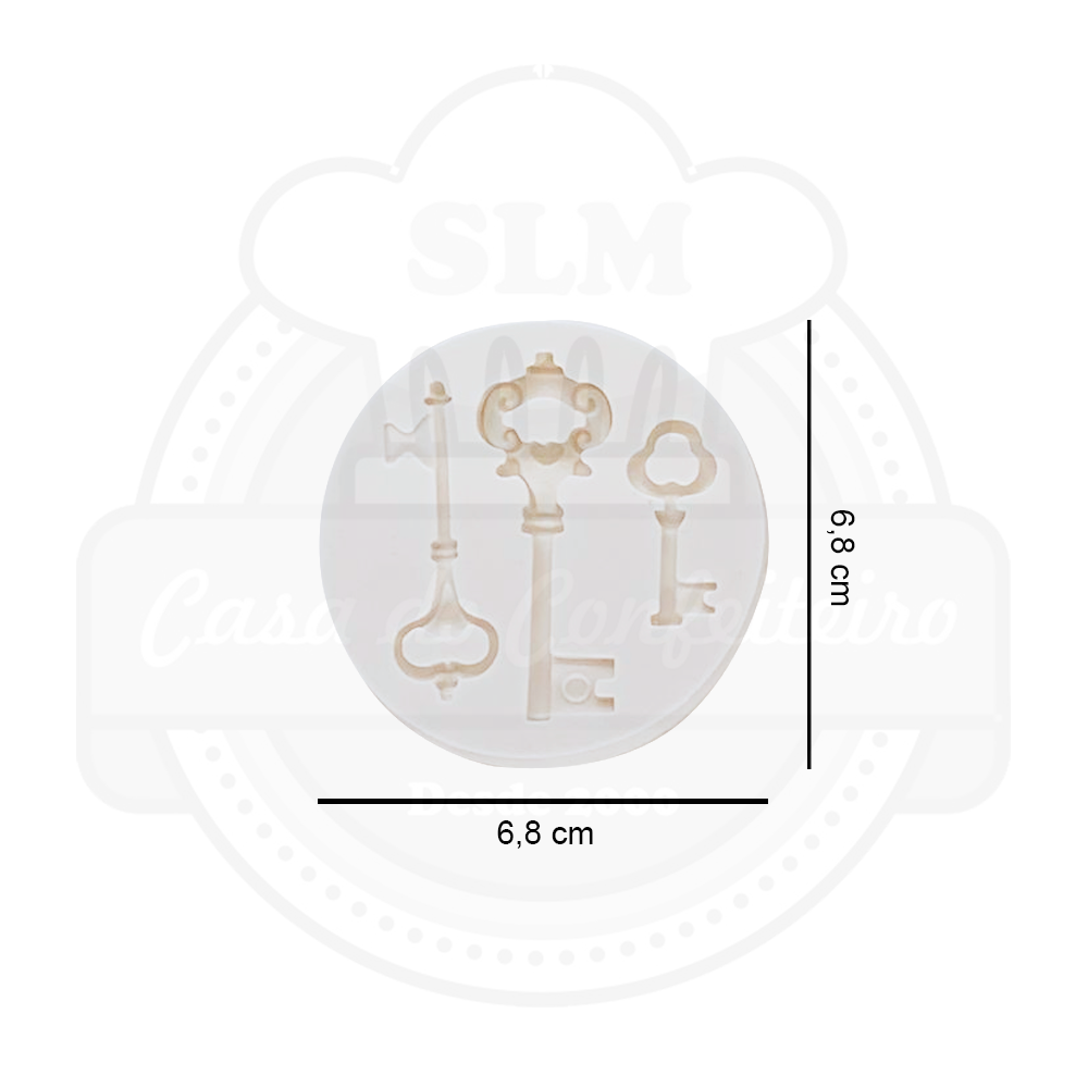 SLM Casa do confeiteiro. Molde de Silicone Chave 3 Modelos